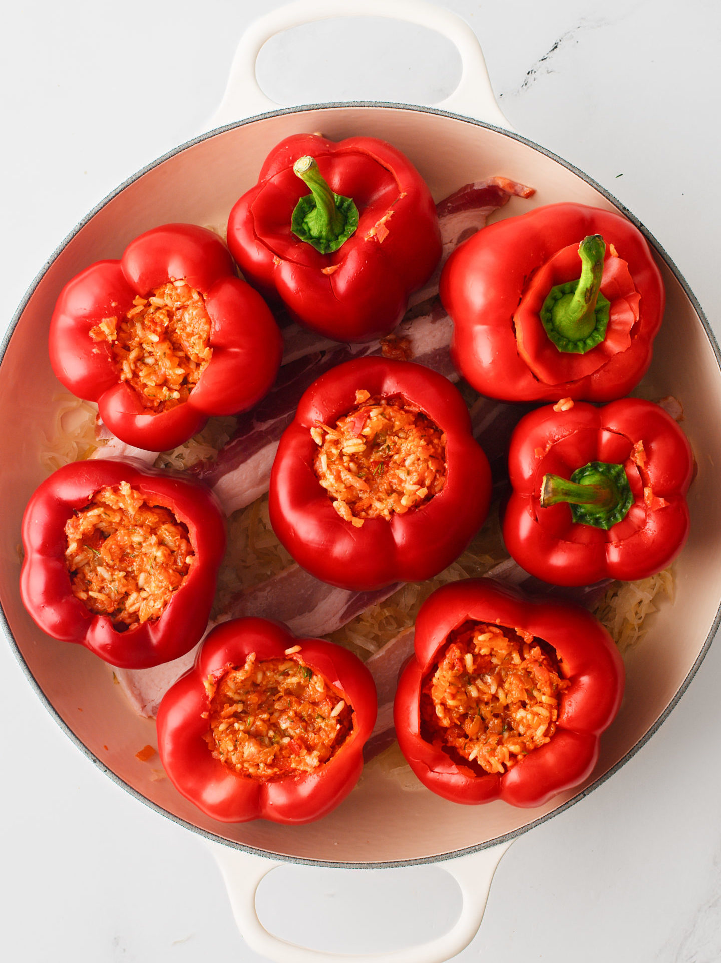 Traditional Stuffed Peppers (VIDEO) - bakecookrepeat.com