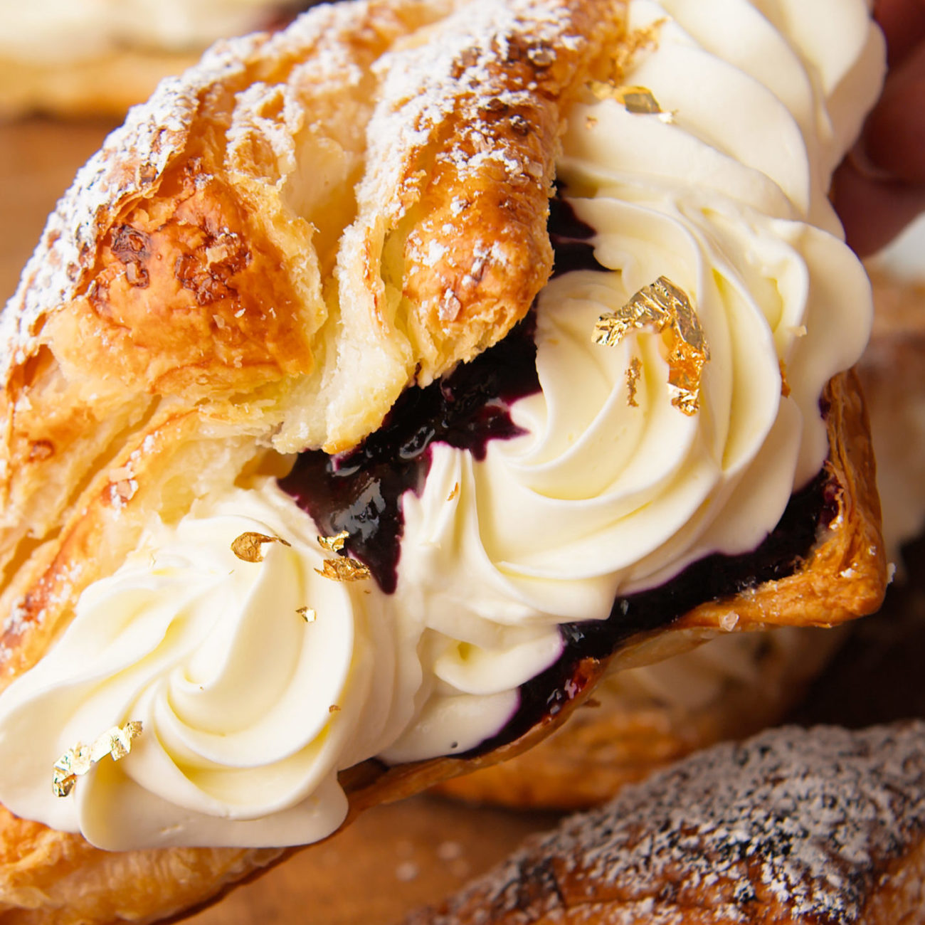Berries and Cream Filled Croissants - bakecookrepeat.com