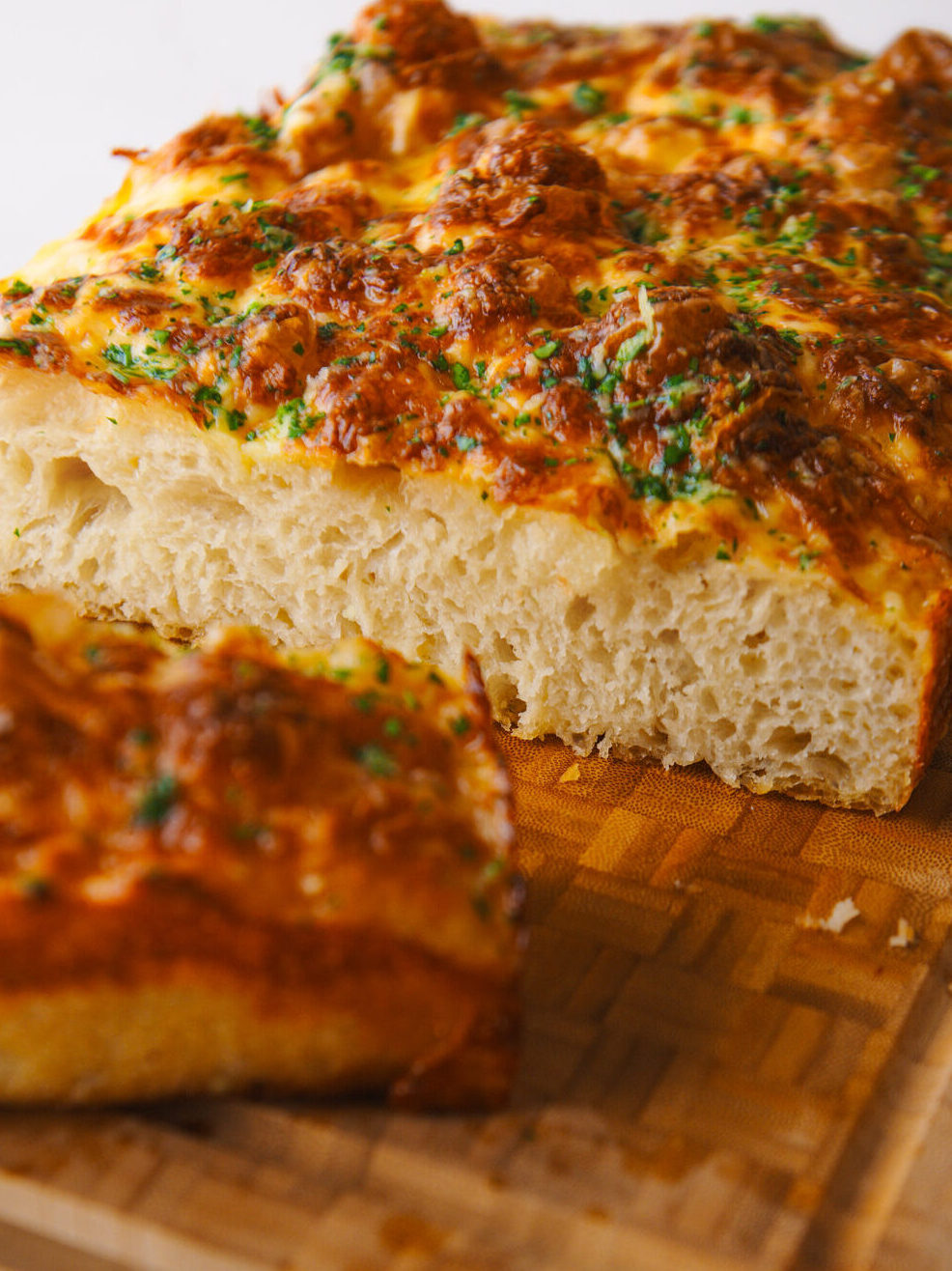 Garlic Bread Focaccia - bakecookrepeat.com